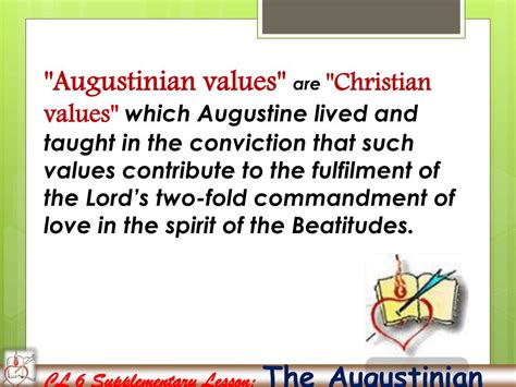 Ppt Cl 6 Supplementary Lesson The Augustinian Values Powerpoint Presentation Id2532987