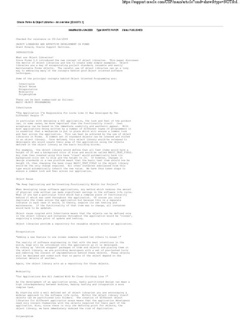 Oracle Forms And Object Libraries Pdf Inheritance Object Oriented Programming Object