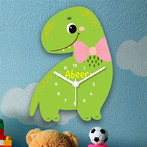 Wall Clock Dino Babble Wrap