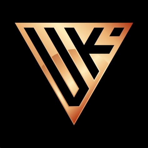 Premium Vector Monogram Vk Logo Triangle Shape Design