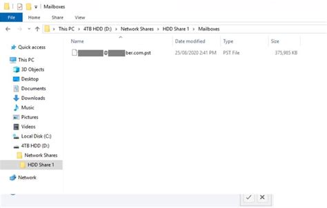 back up office 365 to a network share