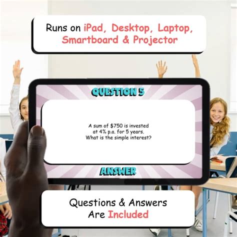 Simple Interest Problems Bump Math Game No Prep 6th Grade Review