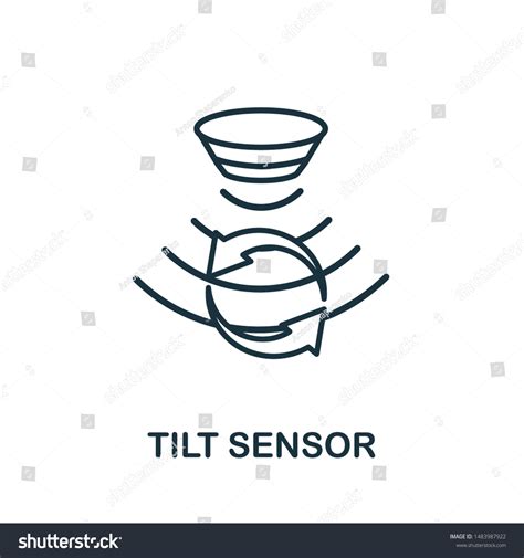Tilt Sensor Outline Icon Thin Line Stock Vector Royalty Free 1483987922 Shutterstock