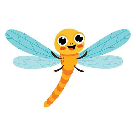 Cartoon Illustration Of A Dragonfly 13539495 Vector Art At Vecteezy