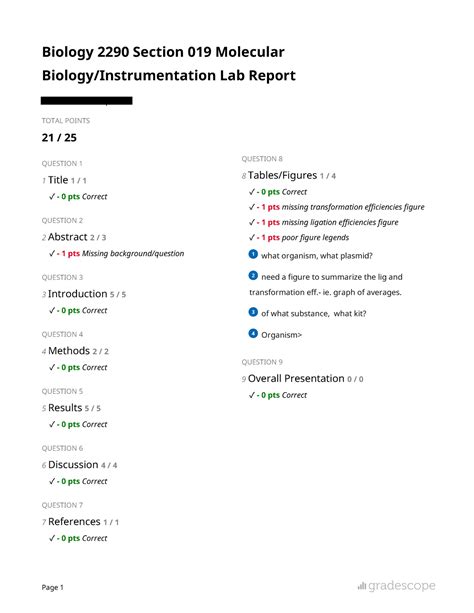 Methods Lab Report Biology 2290 Section 019 Molecular Biologyinstrumentation Lab Report Sai