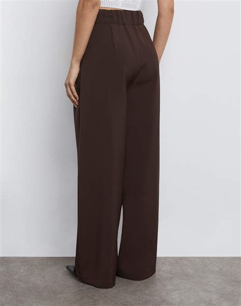 Коричневые брюки Wide leg с защипами GPT009479-3 купить по цене от 3499 ...