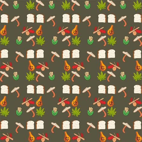 Premium Vector Autumn Pattern Vector Seamless Background With Fall Leaves