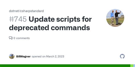 update scripts for deprecated commands · issue 745 · dotnet