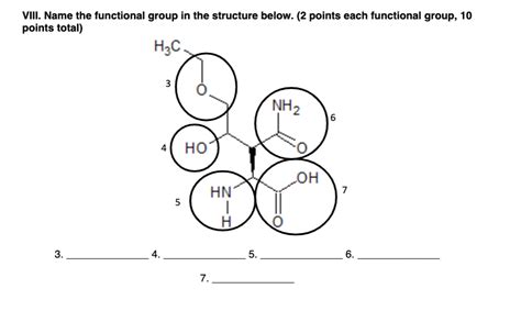 Solved VIII Name The Functional Group In The Structure Chegg
