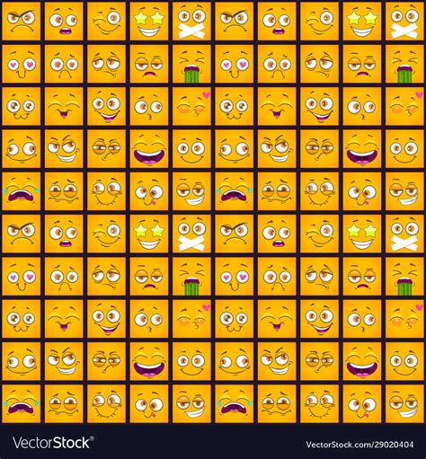 Cute Comic Seamless Pattern With Funny Yellow Vector Image