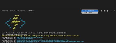 Failed To Create Terminal For Task Func Extensions Install After