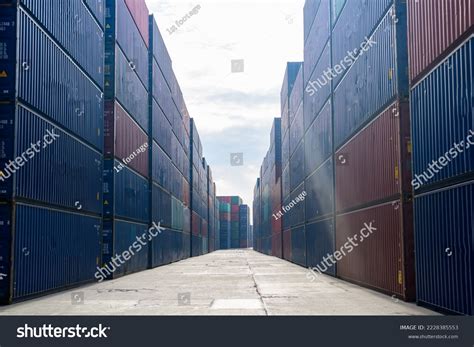 Stack Containers Harbor Containers Yard Port Stock Photo Shutterstock
