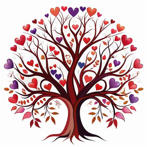 Colorful Love Tree Premium AI Generated Vector Colorful Love Tree Premium AI Generated Vector