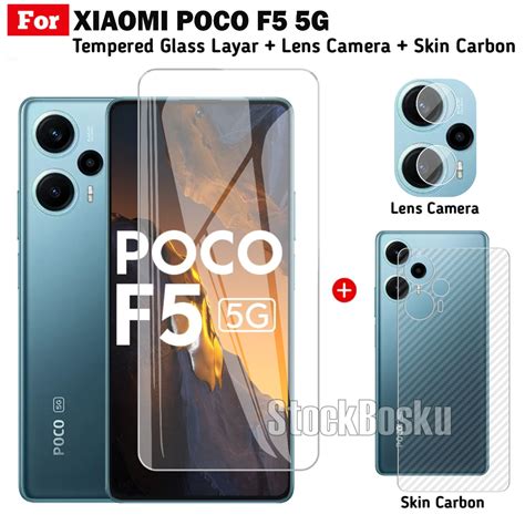Jual Paket 3in1 Tempered Glass Xiaomi Poco F5 5g Screen Guard Clear