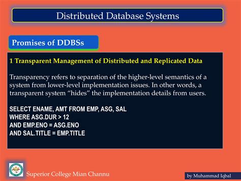 Distributed Database Systems DDS Promises Pptx