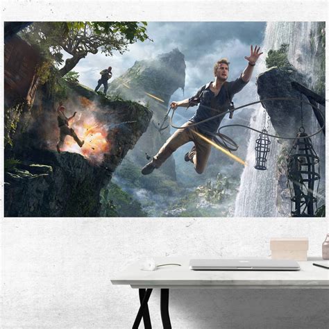 قیمت و خرید تابلو شاسی مدل گیمینگ طرح پوستر بازی کامپیوتر پرطرفدار آنچارتد 4 Uncharted کد 1097