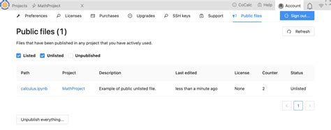 Public Files — Cocalc Manual Documentation