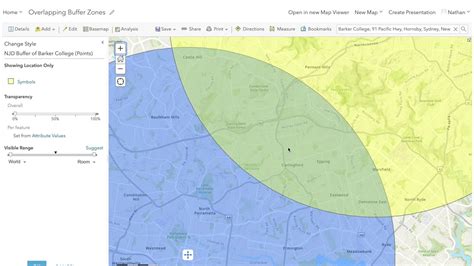 Arcgis Online Overlapping Buffer Zones Youtube