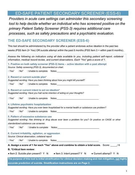 Suicide Risk Assessment The Hospital Medical Director