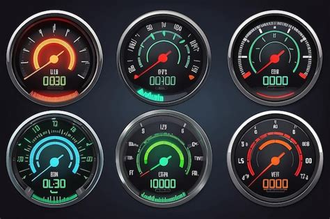 Electric Car Gauge Scales Energy Meter Battery Power Level Indicator