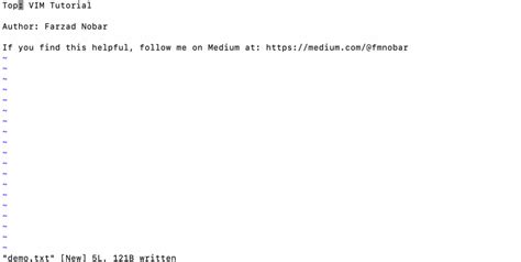 Vim Tutorial Edit Text Like A Pro Towards Data Science