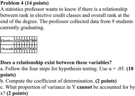 Solved Problem Points A Statistics Professor Wants To Chegg Com