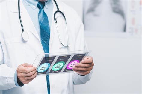 Premium Photo Doctor Man Holds A Virtual Screen To Watch The Sleeping