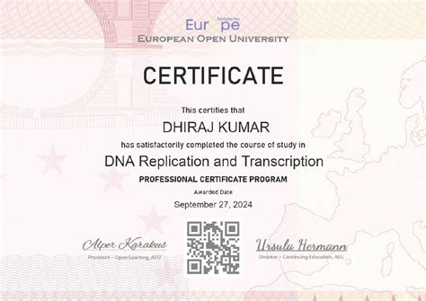 Completed Dna Replication And Transcription Course Dhiraj Kumar