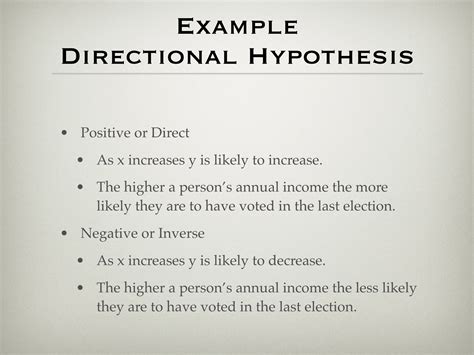 What Is Positive Directional Hypothesis What Is Positive Directional Hypothesis