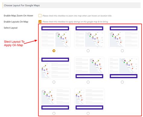 Display Google Maps With Listings In Custom Layouts Designs