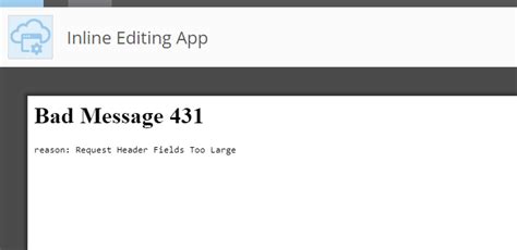 Inline Editing App Bad Message 431 Domo Community Forum