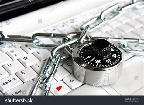Padlock Notebook Computer Stock Photo Shutterstock