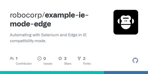 Github Robocorpexample Ie Mode Edge Automating With Selenium And