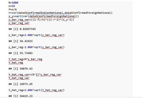 Regression Estimator For Simple Random Sampling