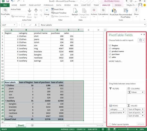 New Pivot Table Style In Excel 2013