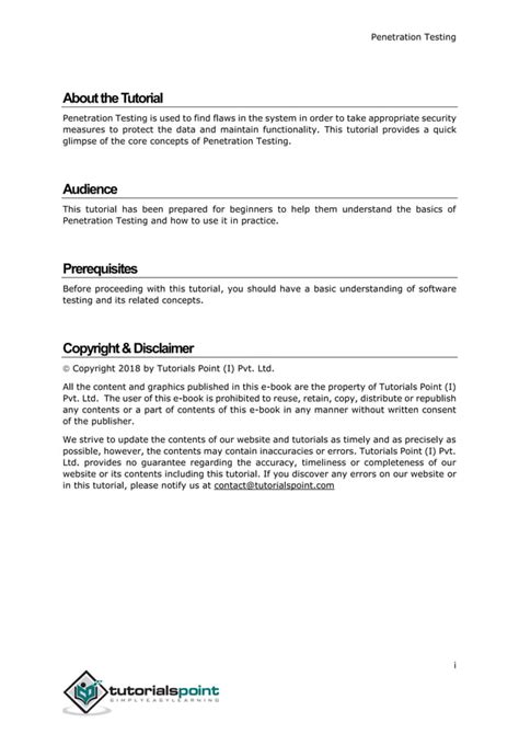 Penetration Testing Tutorial PDF