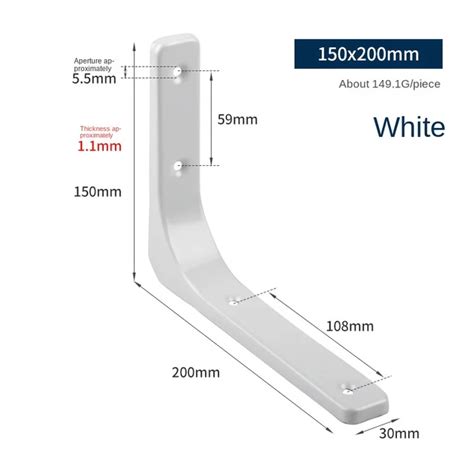 두꺼운 벽 L자형 고정 브래킷 스테인레스 스틸 선반 선반 지지 프레임 L 단어 보호 각도 조절 1 개