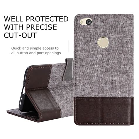 Mooshion Slim Classic Flip Case For Huawei P8 Lite 2017 Case Full Body Leather Protective Case