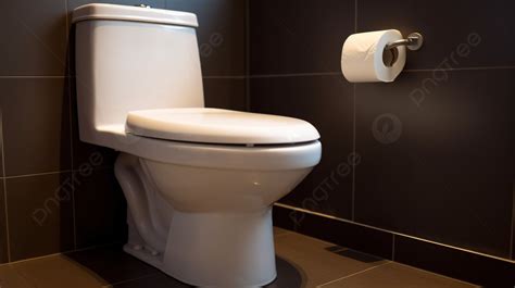 화장실은 변기 주위에 검은색 타일이 있는 어두운 지역에 있습니다 화장실의 그림 배경 일러스트 및 사진 무료 다운로드 Pngtree