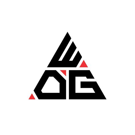 WOG Triangle Letter Logo Design With Triangle Shape WOG Triangle Logo Design Monogram WOG