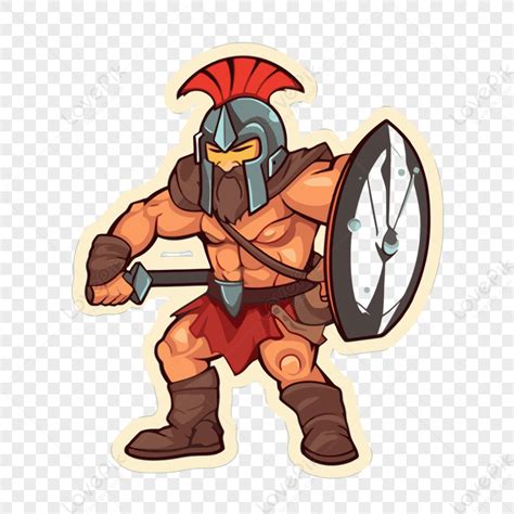 스파르타 만화 예술 만화 기호 스티커 디자인 일러스트 클립 아트의 영웅 벡터상표 Png 일러스트 무료 다운로드 Lovepik