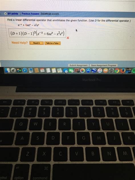 Solved Find A Linear Differential Operator That Annihilates