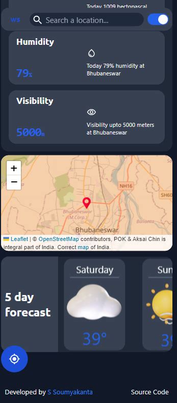 GitHub S Soumyakanta Weather App Weathersnap Is A Feature Rich