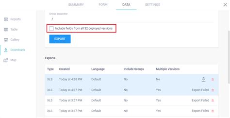 Download Export Error Data Management Kobotoolbox Community Forum