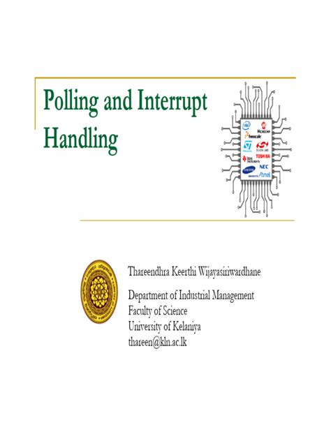 Polling And Interrupt Handling Pdf Switch Electrical Engineering
