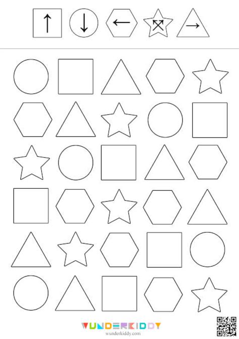 Printable Shapes Follow The Pattern Pre Writing Worksheets Pdf