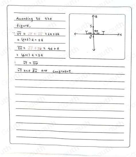 Solved Refer The Figure Are Overline Vt And Overline Su Congruent