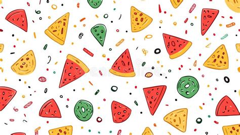 A Vibrant Abstract Pattern Featuring A Playful Arrangement Of Colorful