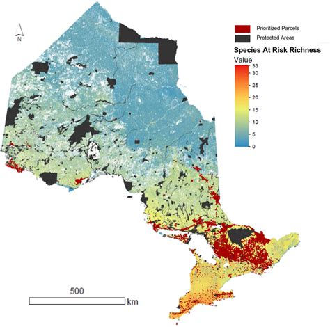 Areas Prioritized For Protection Of 30 Habitat For Each Species At Download Scientific Diagram
