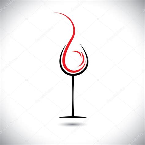 Wine Pouring Into Glass Vector